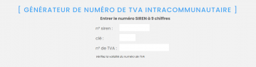 Générateur de numéro de TVA intracommunautaire gratuit - In Extenso